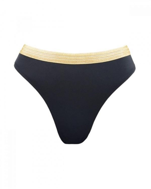 Women’s Athletic Swimwear High Thigh bikini bottoms high waist black ...